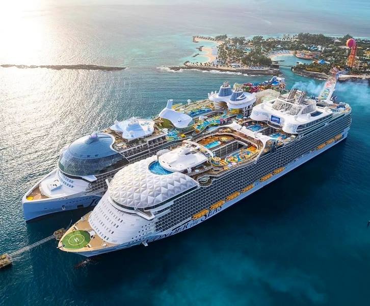 Cruceros más grandes del mundo se reúnen en CocoCay - PortalCruceros